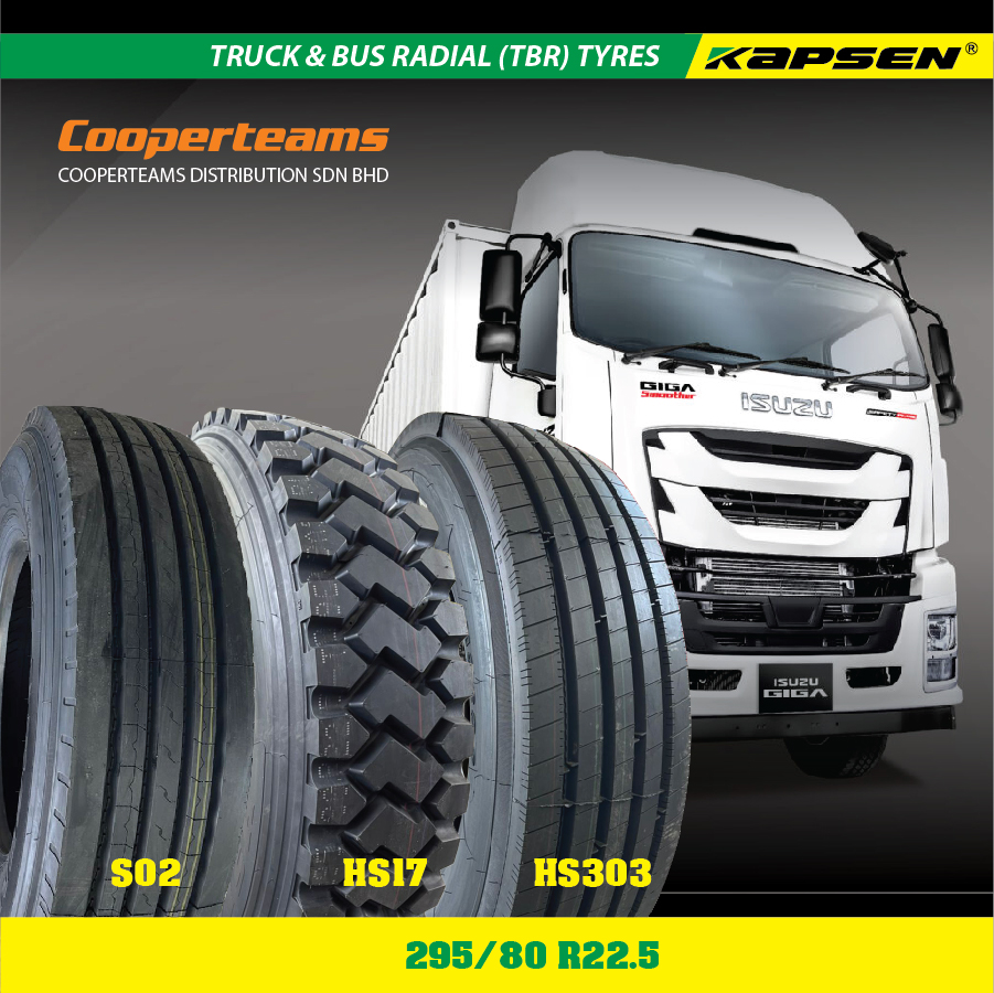Kapsen 295/80R22.5 Truck & Bus Tyres|COOPERTEAMS Malaysia